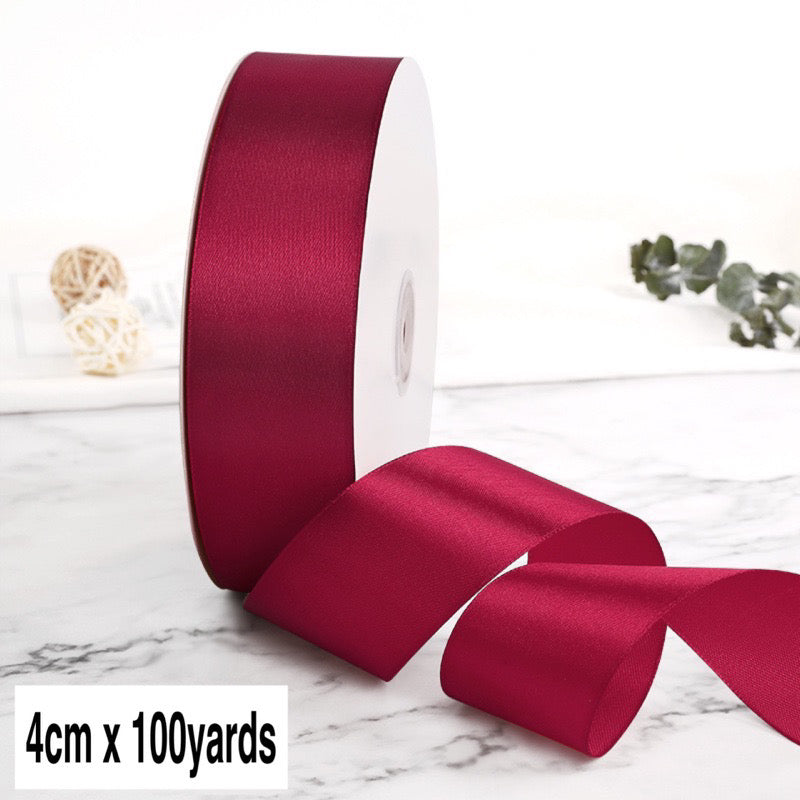 100Yards 4cm Satin Ribbon Gift Wrapping Satin Ribbon – wrappers_manila